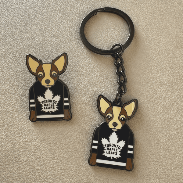Toronto Maple Leafs Chihuahua Keychain – Toronto Dog Moms